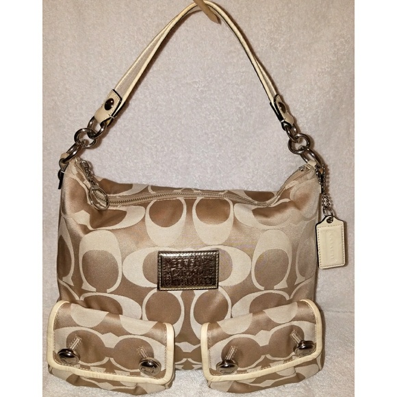 Coach | Bags | Coach Large Cream Monogram Hobo Handbag | Poshmark